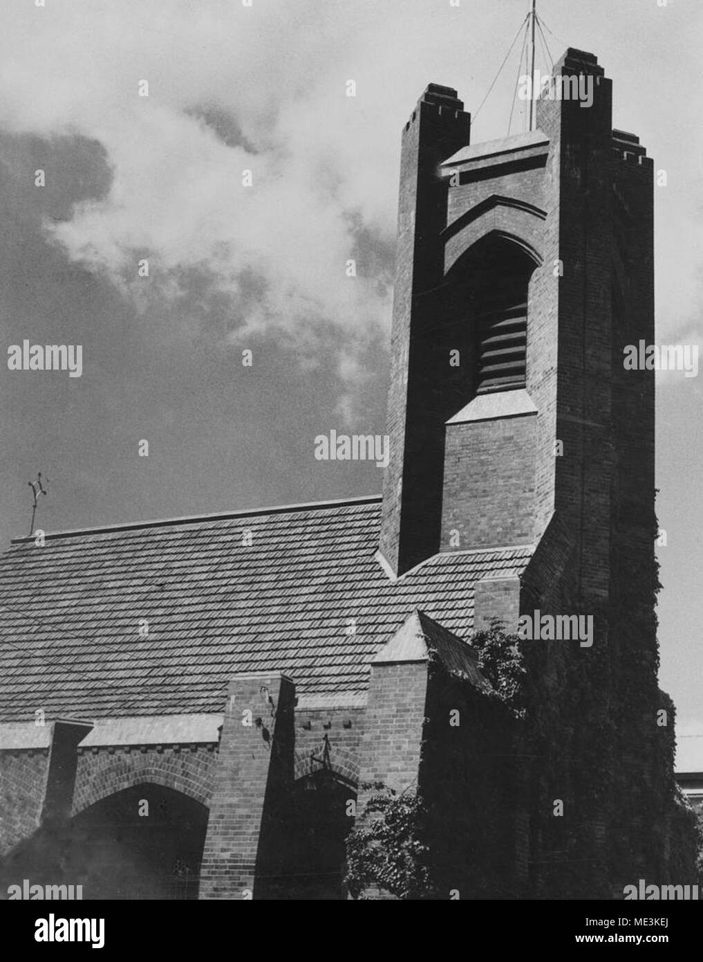 Bell tower of St Andrew's Church of England, Lutwyche, Brisbane Stock ...