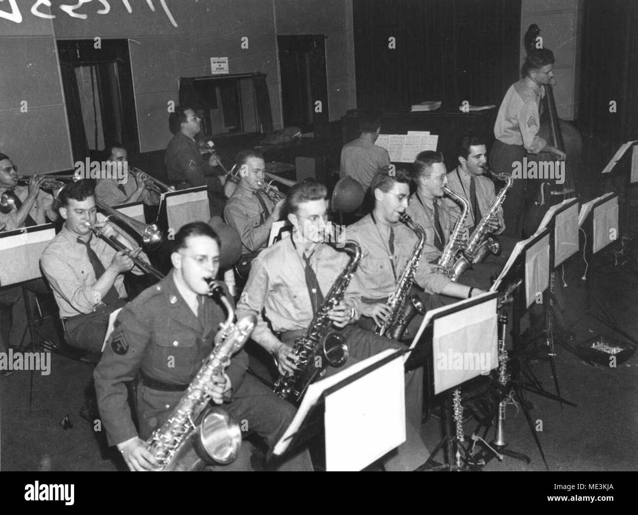 US Army band practicing in Brisbane, Queensland, 1942 Stock Photo - Alamy