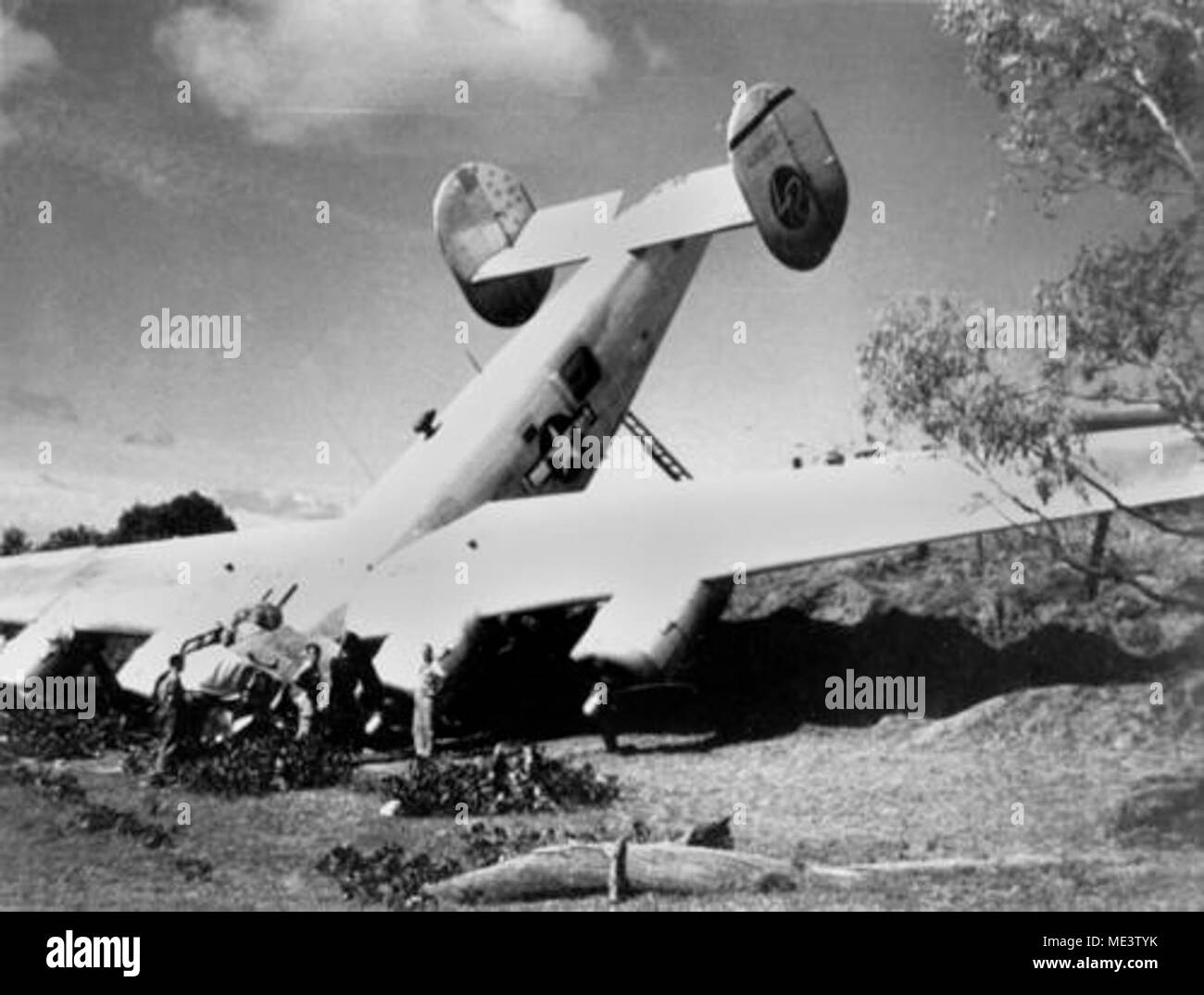 Crash of Troop Carrier US Liberator Stock Photo - Alamy