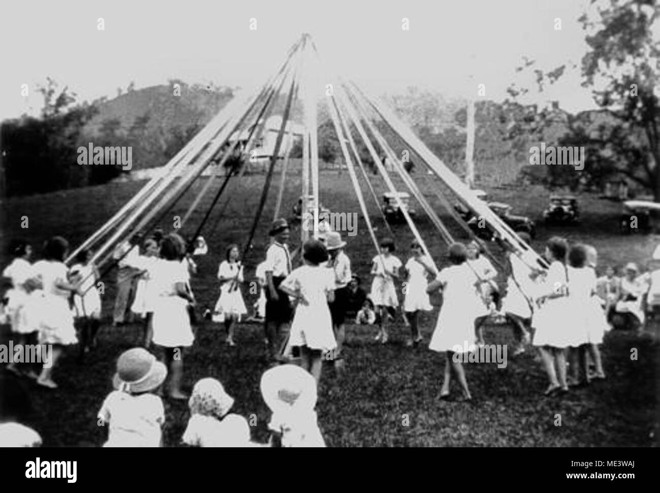 Maypole image Black and White Stock Photos & Images - Alamy