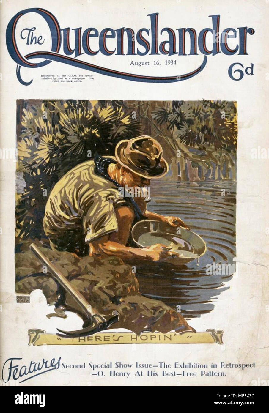 Illustrated front cover from The Queenslander, August 16, 1934 Stock ...
