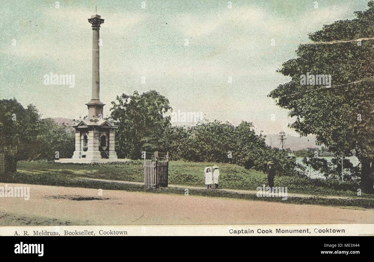 Captain Cook Monument at Cooktown, ca 1906 Stock Photo - Alamy