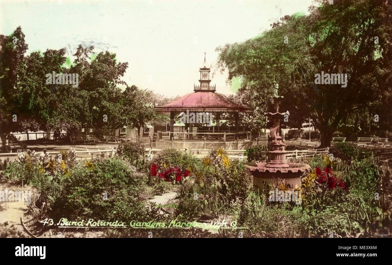 Band Rotunda in Queen's Park, Maryborough, ca 1930 Stock Photo - Alamy