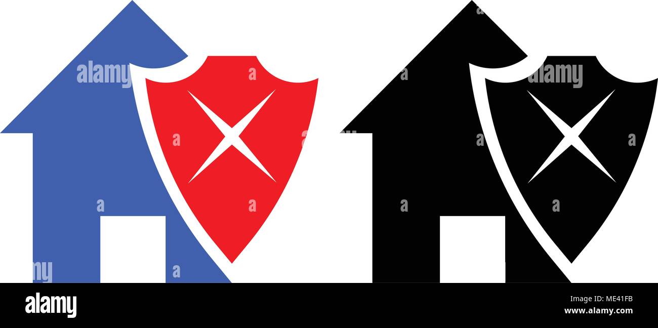 House shield icon. Bad house protection icon Stock Vector Image & Art ...