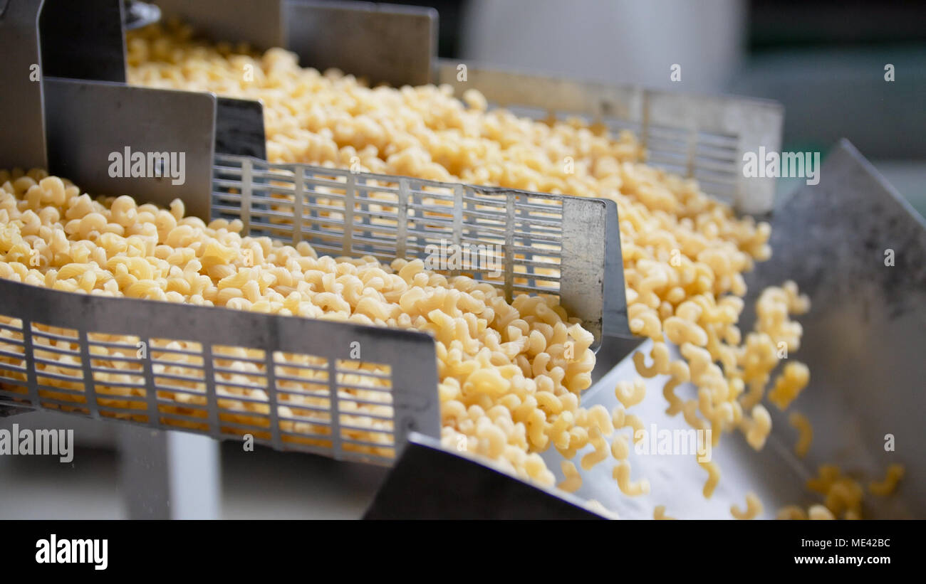 pasta manufactury production line - finished product Stock Photo - Alamy