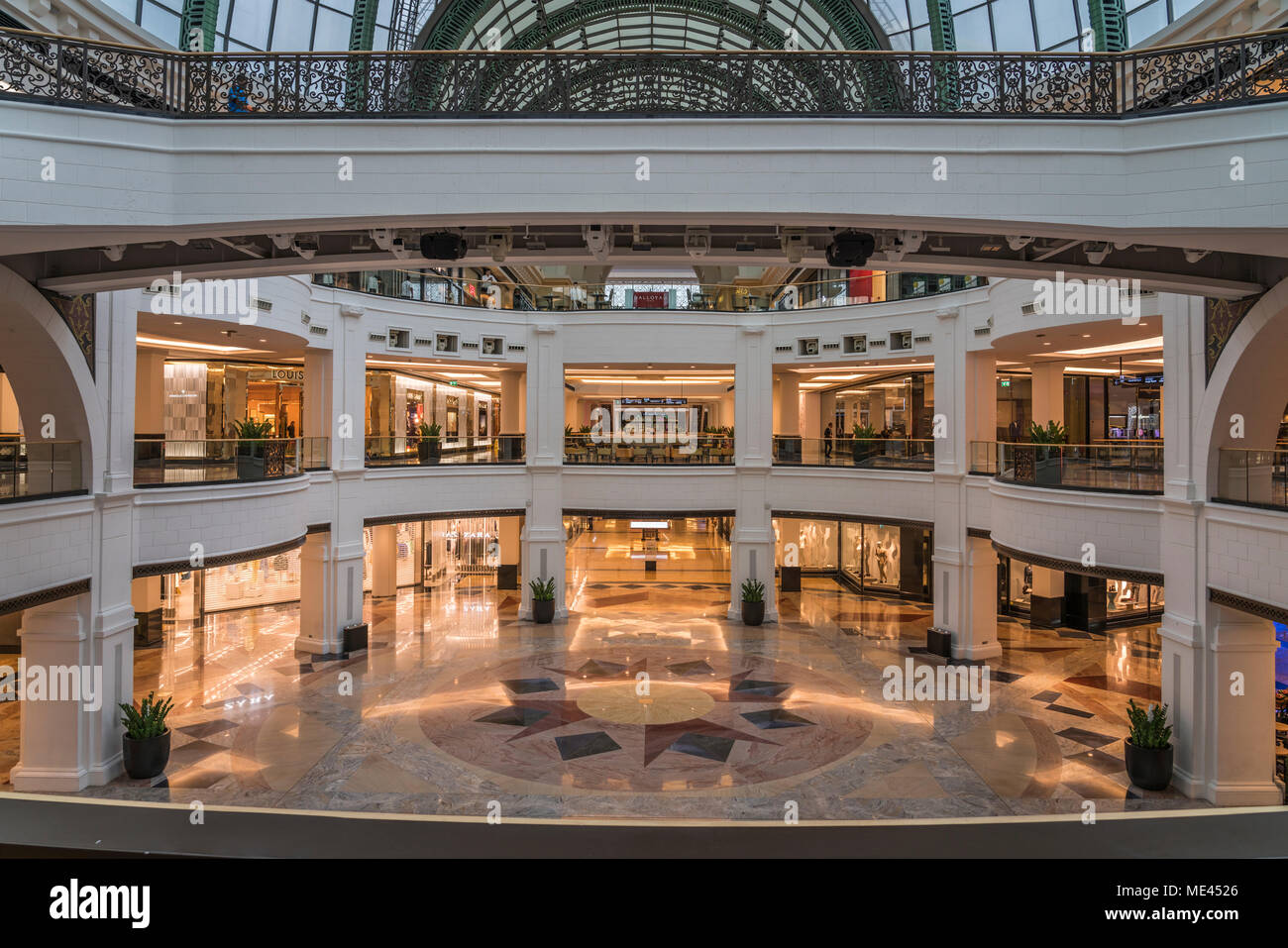 Inside decor of the Mall of the Emirates, Dubai, UAE, Middle East Stock ...