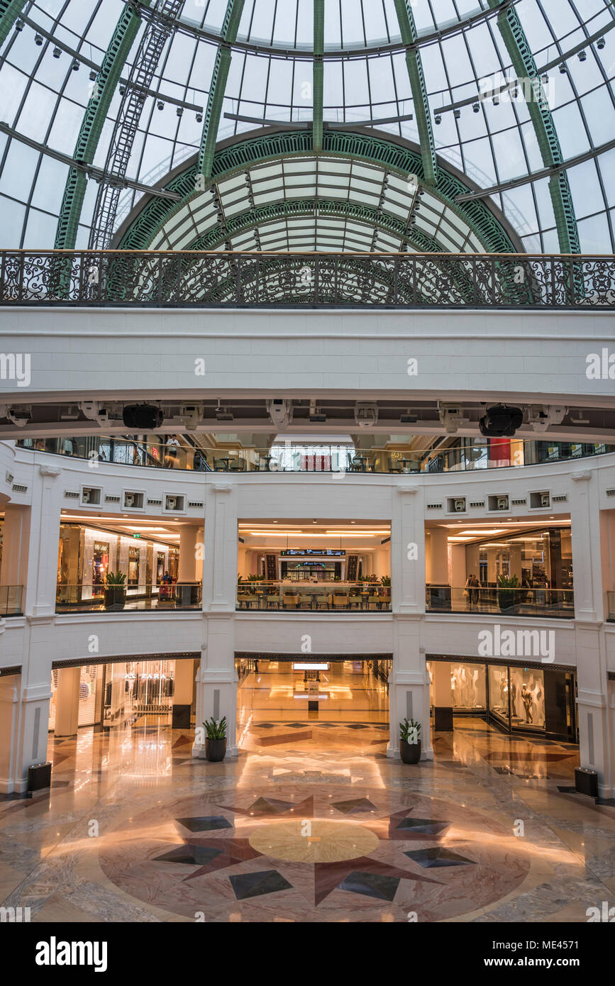 Inside decor of the Mall of the Emirates, Dubai, UAE, Middle East Stock ...