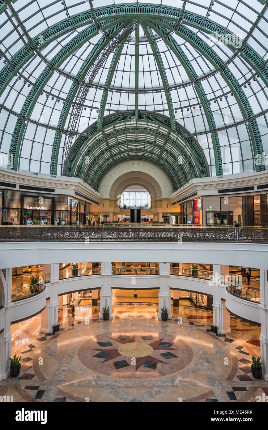 Inside decor of the Mall of the Emirates, Dubai, UAE, Middle East Stock ...
