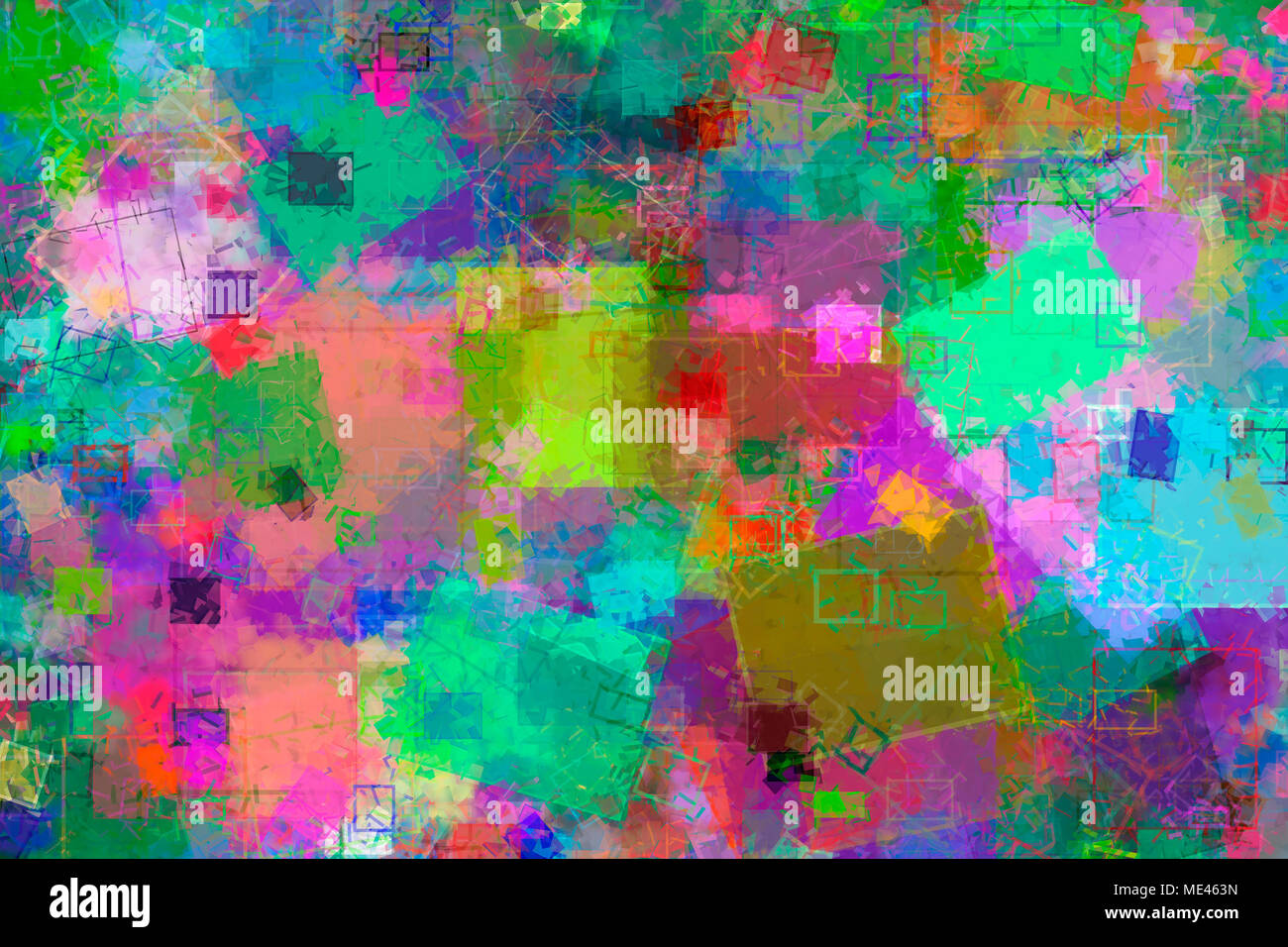 Random square & rectangle shape, digital generative art for web page ...