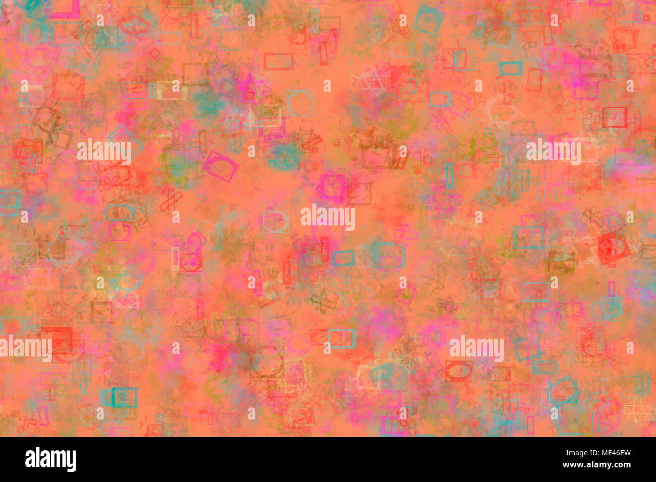 Random square & rectangle shape, digital generative art for web page ...