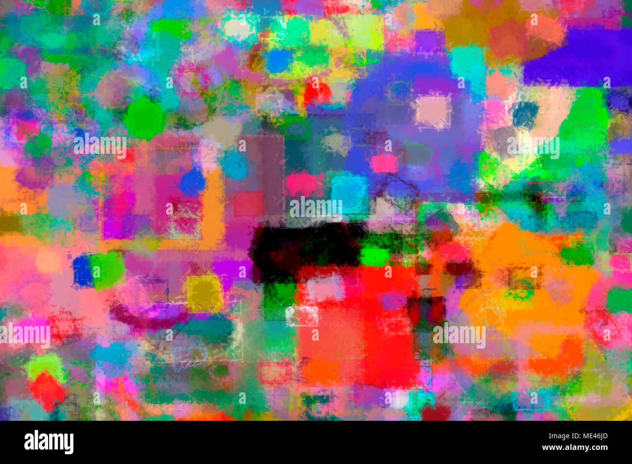 Random square & rectangle shape, digital generative art for web page ...