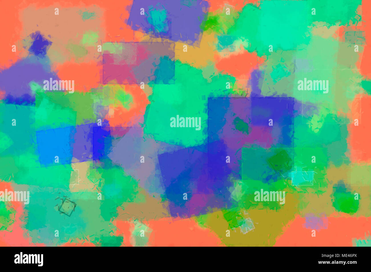Random square & rectangle shape, digital generative art for web page ...