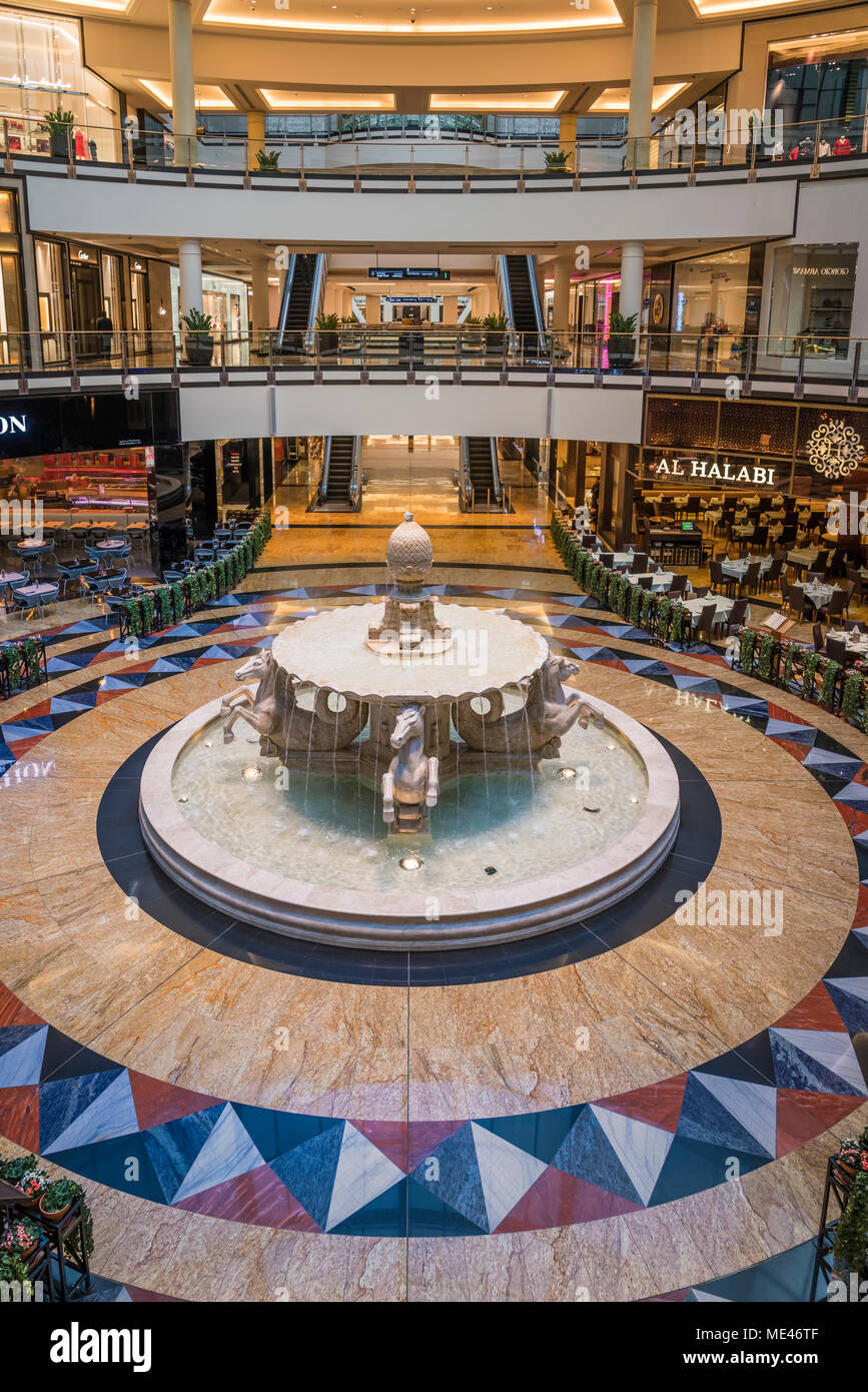 Inside decor of the Mall of the Emirates, Dubai, UAE, Middle East Stock ...