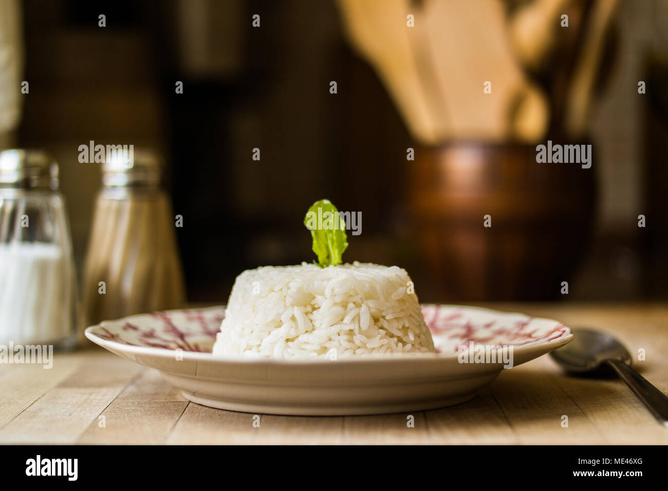Turkish Rice Pilav / Pilaf served Plain Stock Photo - Alamy