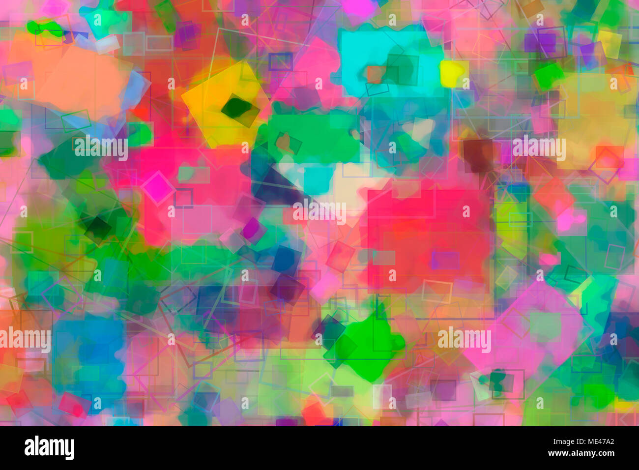 Random square & rectangle shape, digital generative art for web page ...