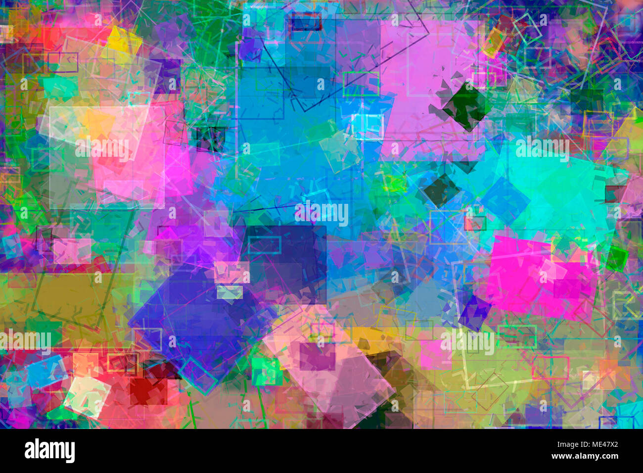 Random square & rectangle shape, digital generative art for web page ...