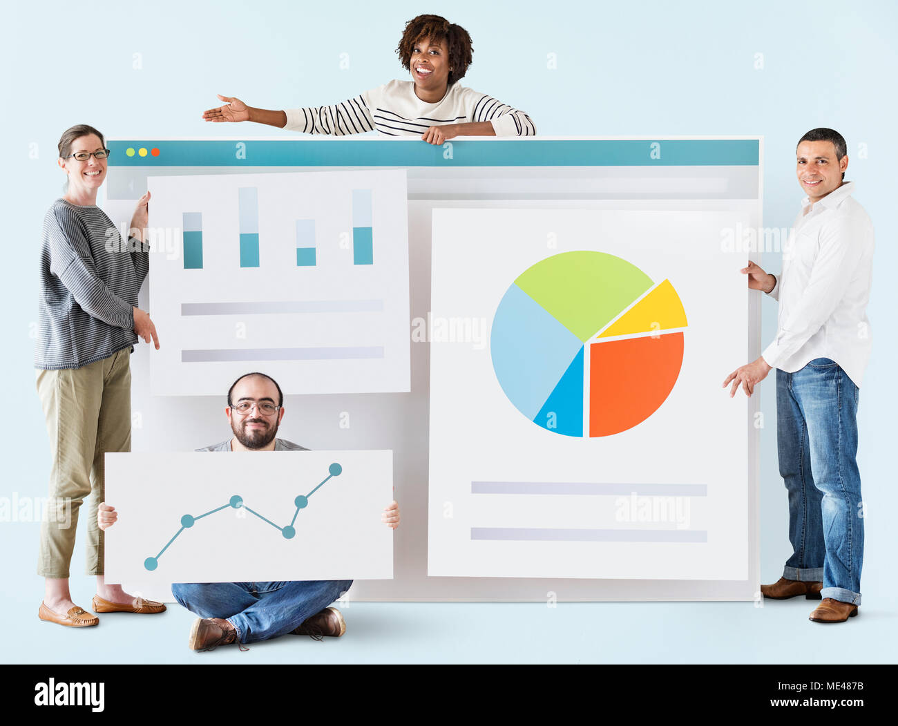 People various statistics graphs hi-res stock photography and images ...