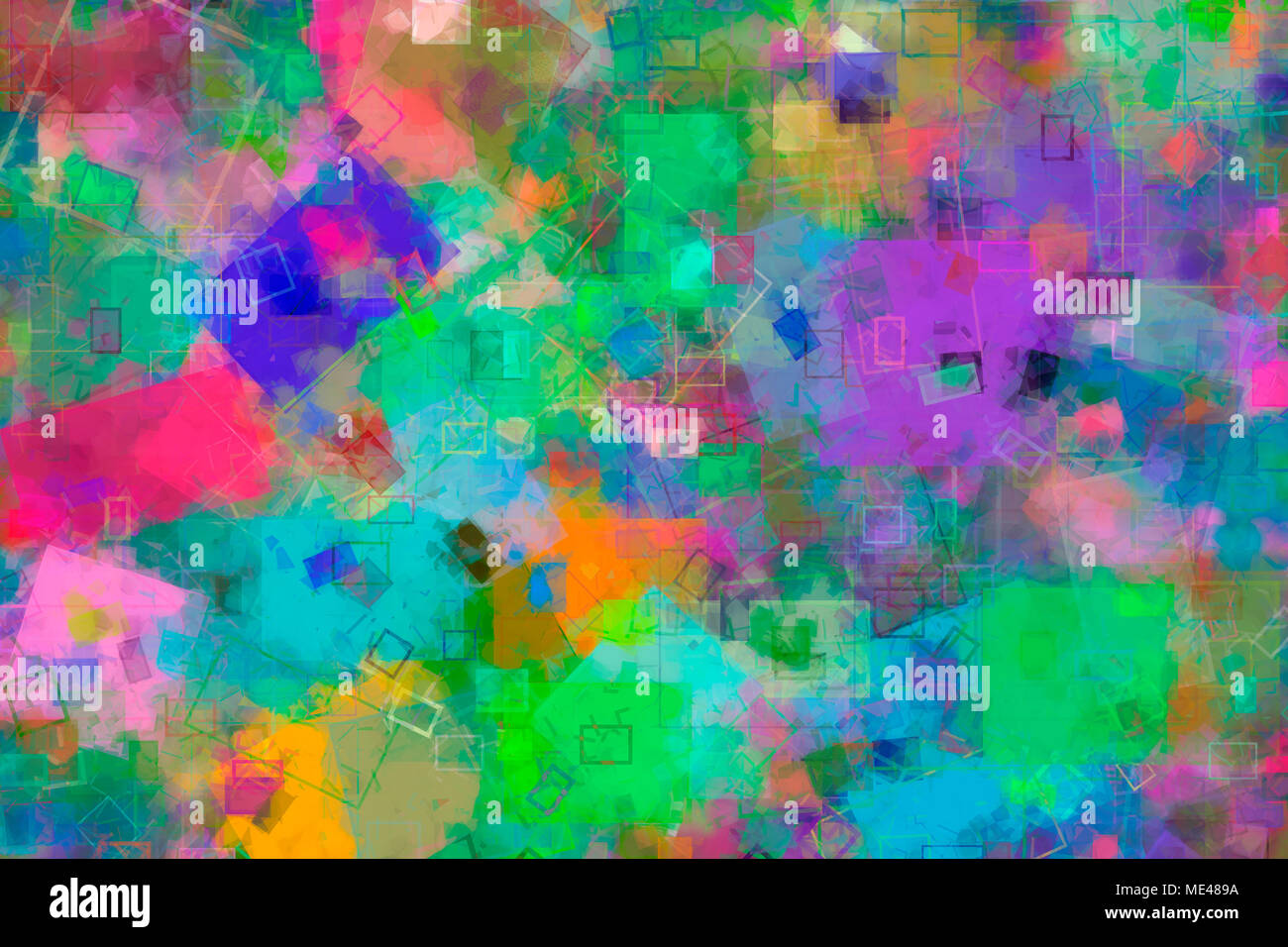 Random square & rectangle shape, digital generative art for web page ...