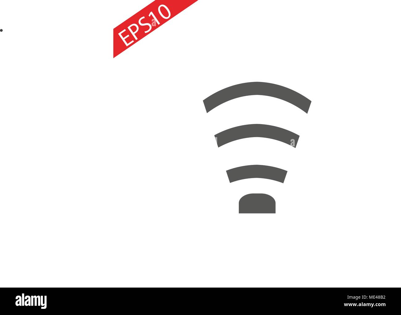 Black WIFI Icon on white background. Eps 10 Stock Vector Image & Art ...