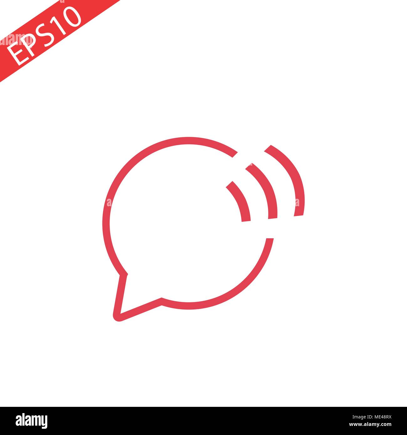 Speech bubble icon. One of set web icons eps Stock Vector Image & Art ...
