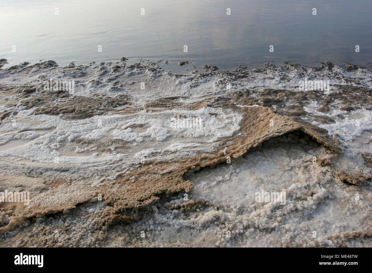 Salt formation on the shore of the Dead Sea, Israel Stock Photo - Alamy