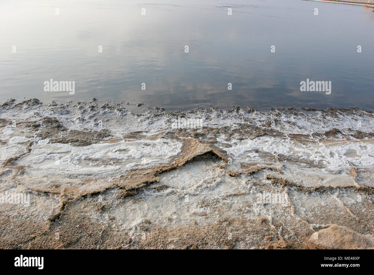 Salt formation on the shore of the Dead Sea, Israel Stock Photo - Alamy
