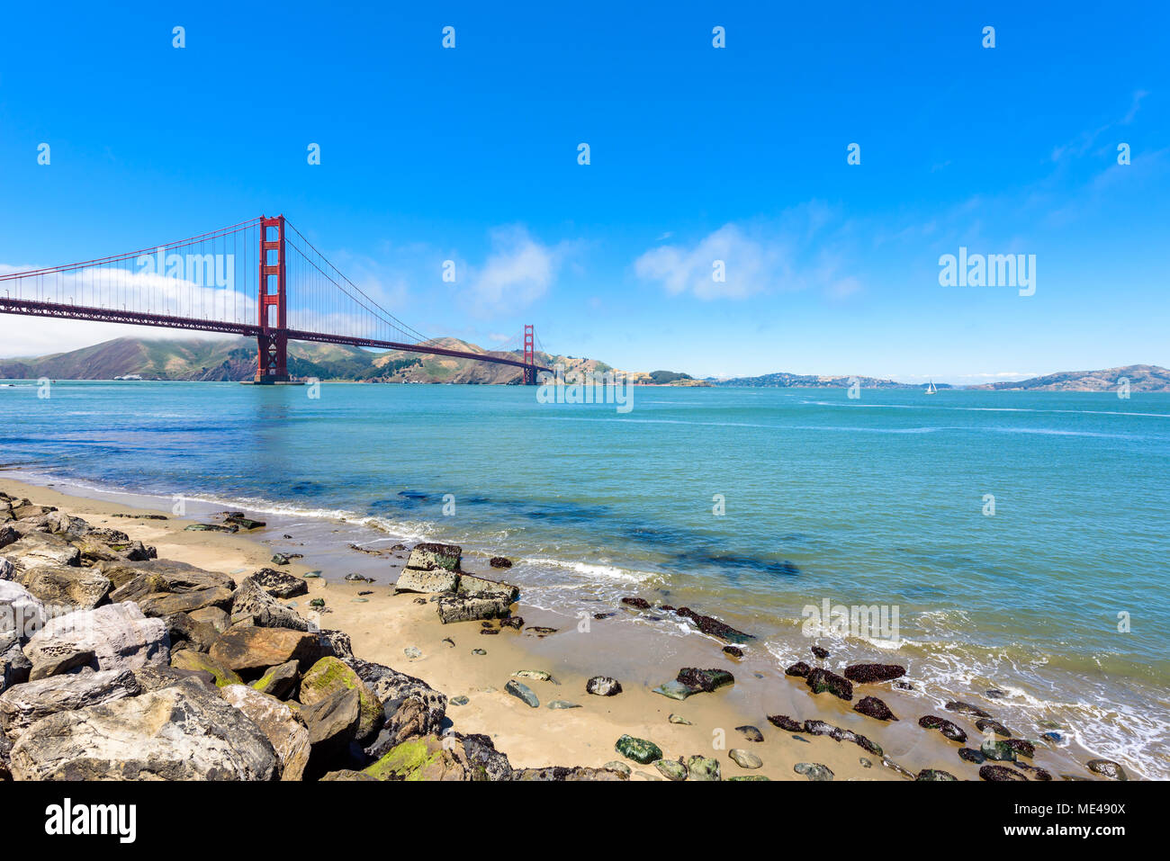 Golden gate bridge from torpedo wharf hi-res stock photography and ...