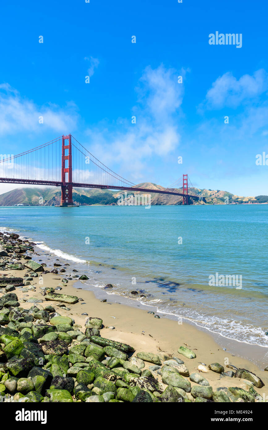 Golden gate bridge from torpedo wharf hi-res stock photography and ...
