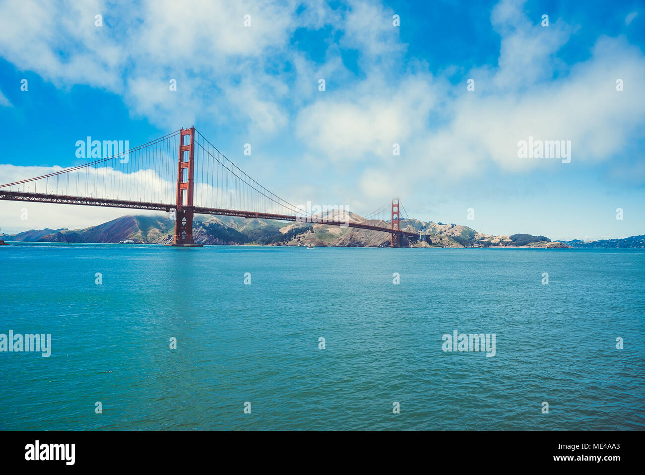 Golden Gate Bridge in San Francisco - Viewpoint from Torpedo Wharf ...