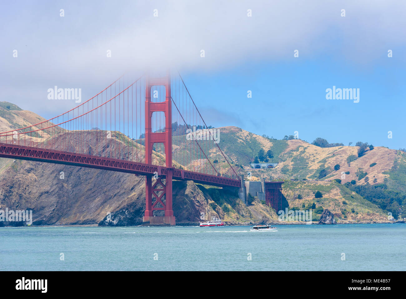 Golden gate bridge from torpedo wharf hi-res stock photography and ...