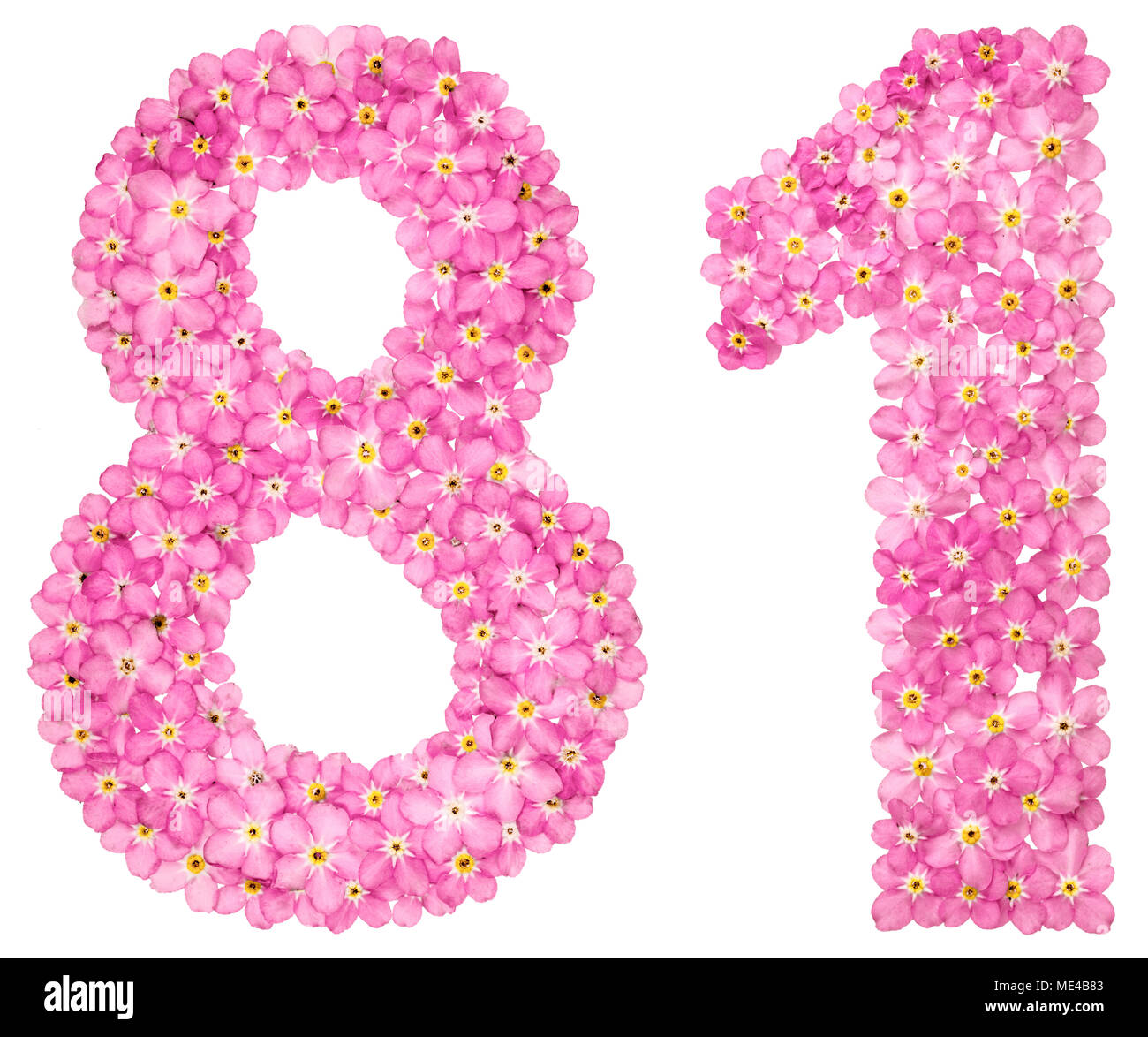 Happy birthday number 81 greeting hi-res stock photography and images ...