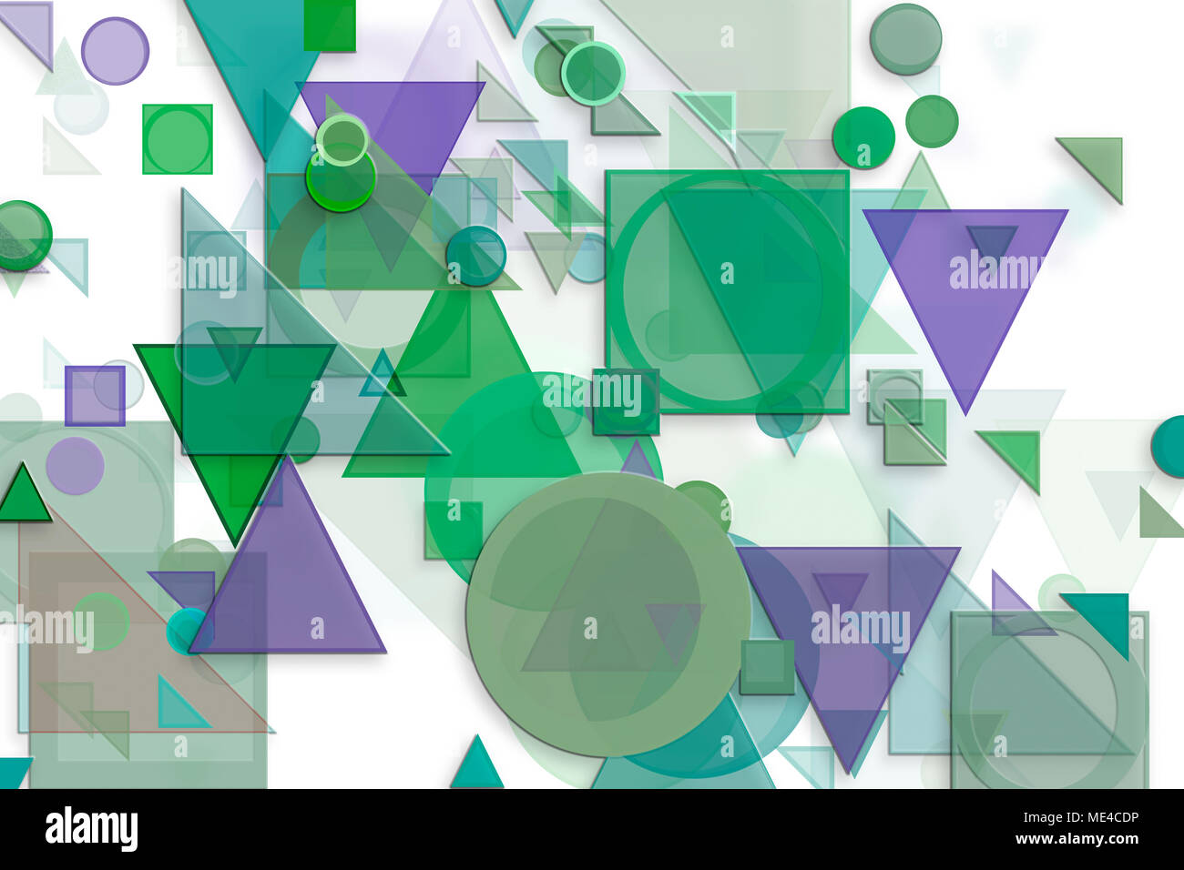 Abstract embossed & random circle, square, rectangle & triangle shape ...