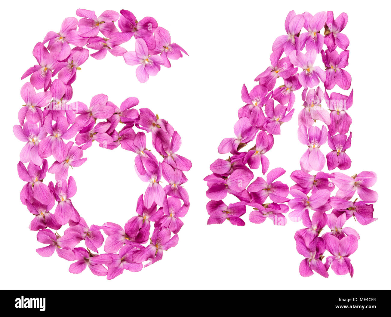 Numeral 64 sixty four isolated hi-res stock photography and images - Alamy