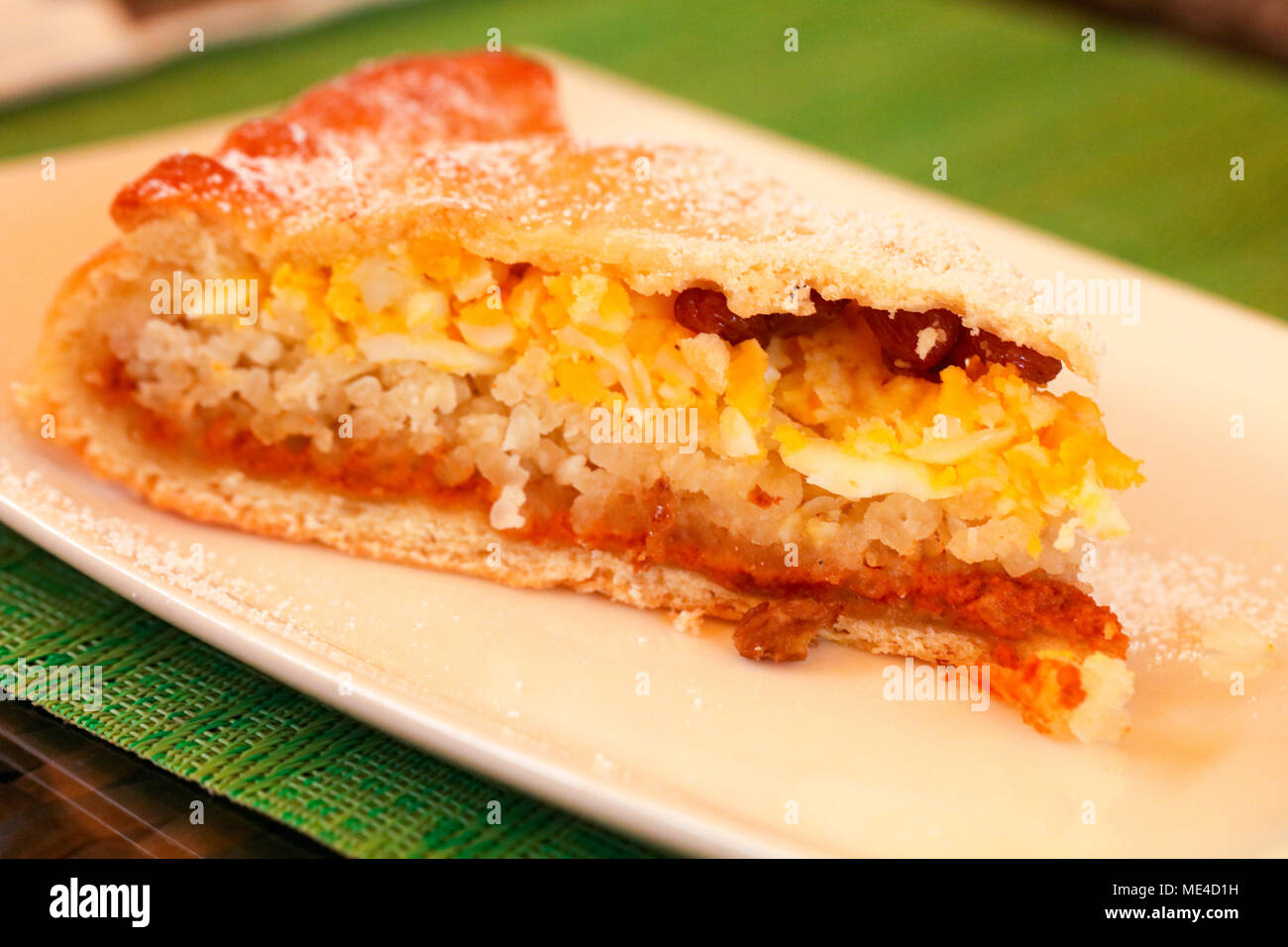 Tatarian Cake with rice and cheese Stock Photo - Alamy