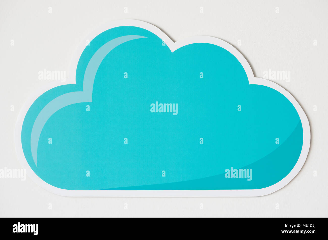 Blue cloud technology symbol icon Stock Photo - Alamy