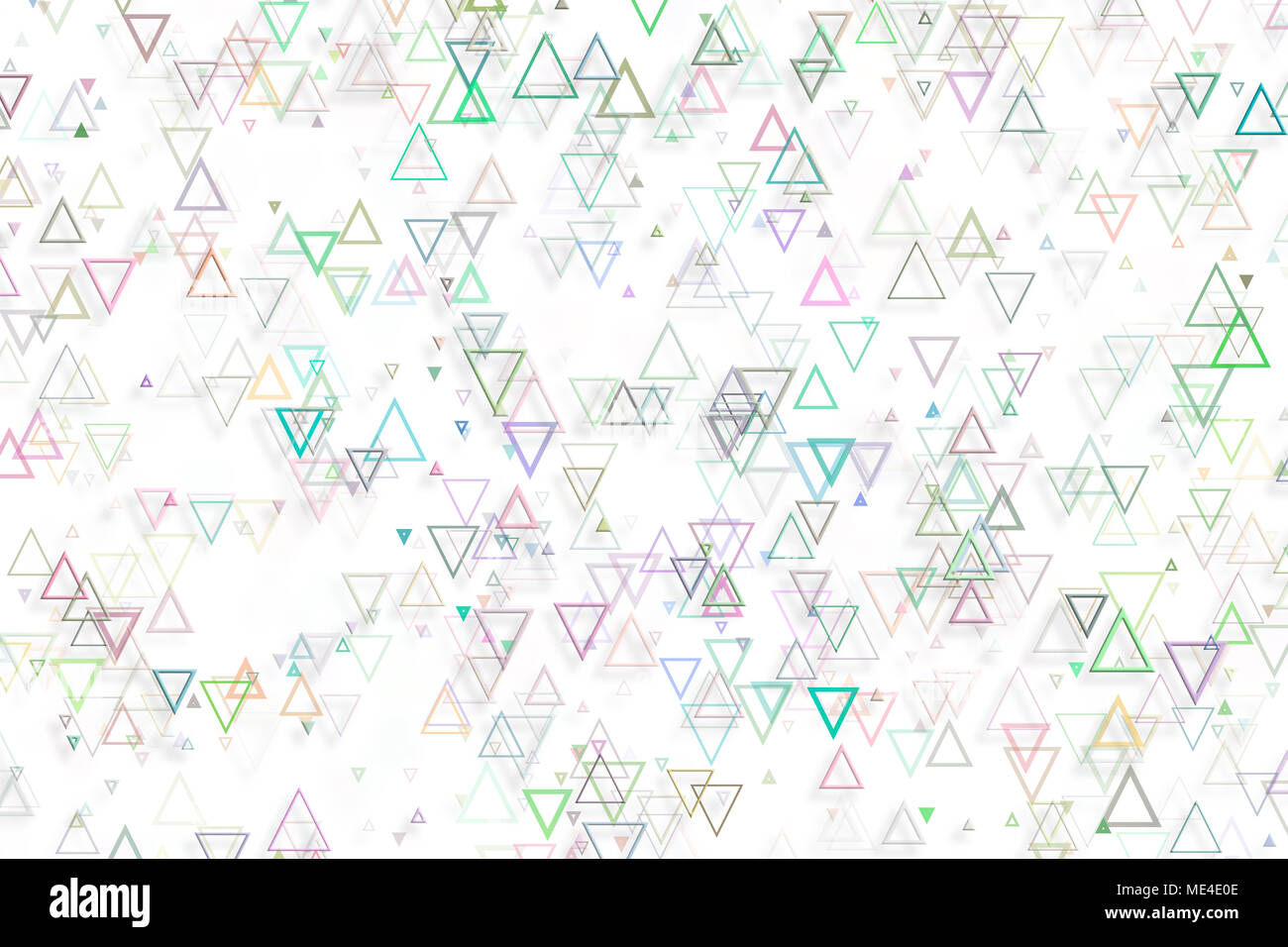 Abstract embossed & random triangle shape, digital generative art for ...