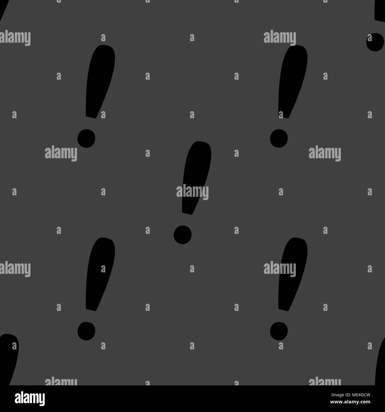 The exclamation point web icon. flat design. Seamless gray pattern ...