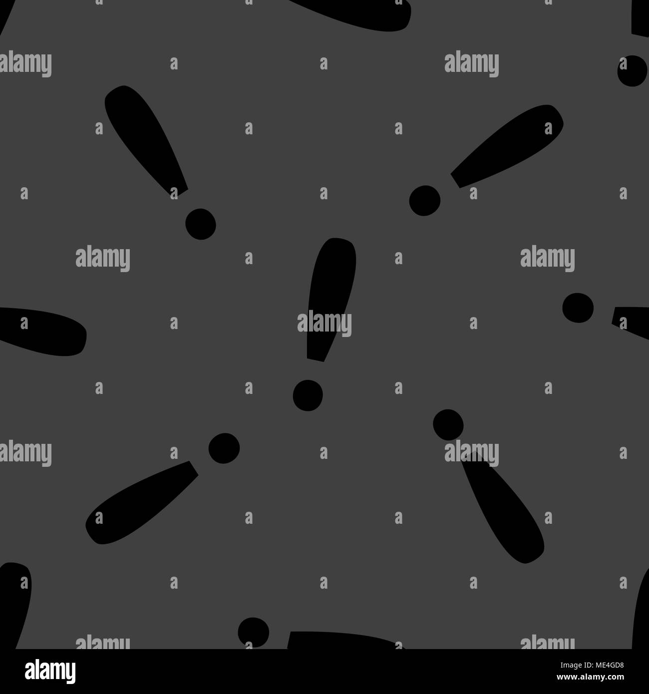 The exclamation point web icon. flat design. Seamless gray pattern ...