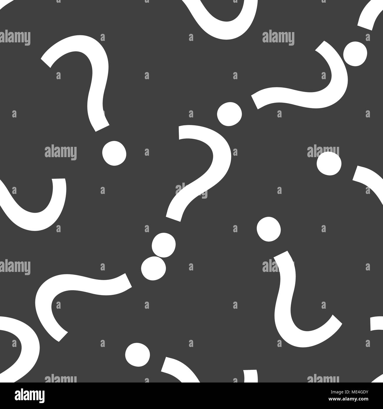 question mark web icon. flat design. Seamless gray pattern. Vector ...