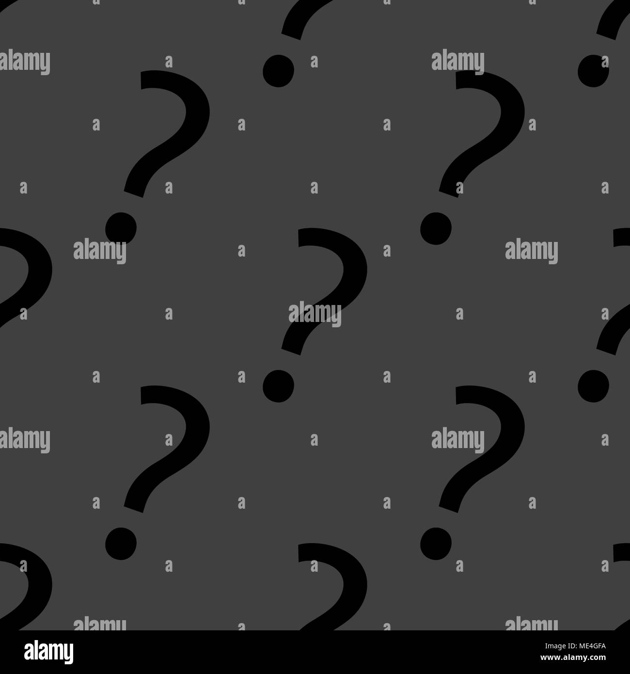 question mark web icon. flat design. Seamless gray pattern. Vector ...