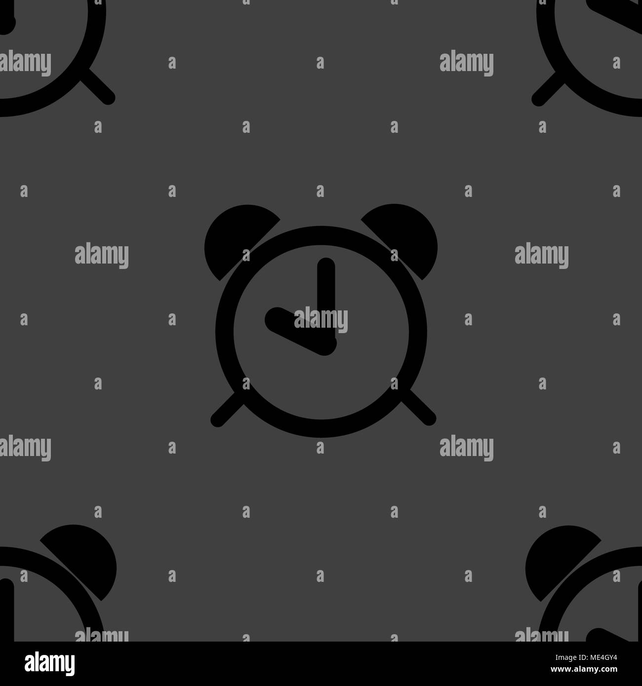 alarm clock web icon. flat design. Seamless pattern. Vector EPS10 Stock ...