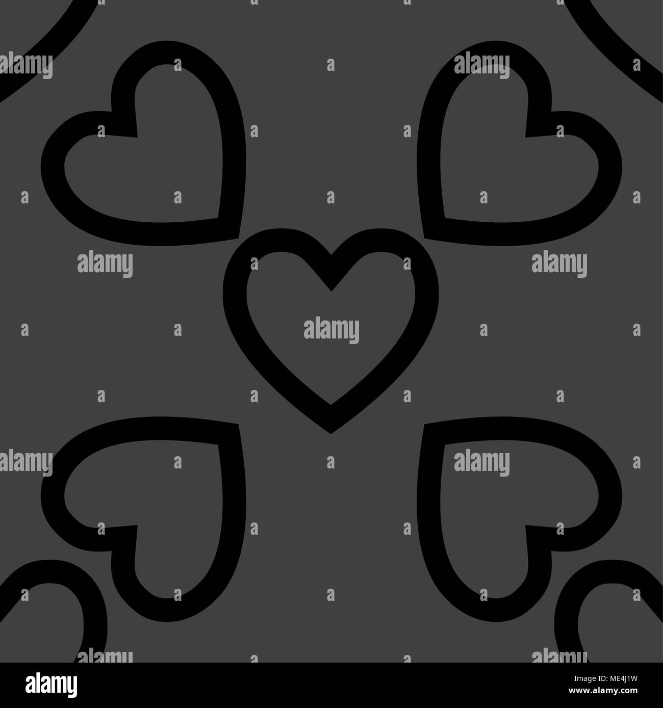 Heart web icon. flat design. Seamless pattern. Vector EPS10 Stock ...