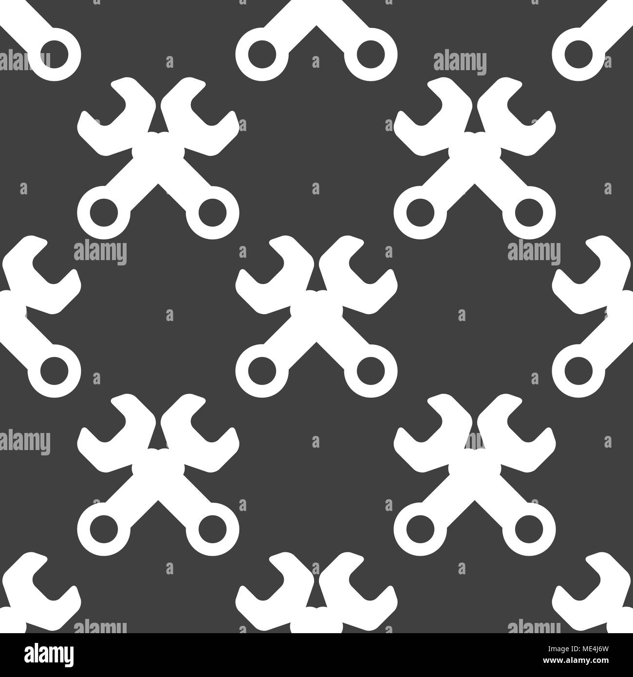 Wrench. tool to work web icon flat design. Seamless pattern. Vector EPS10 Stock Vector Image ...