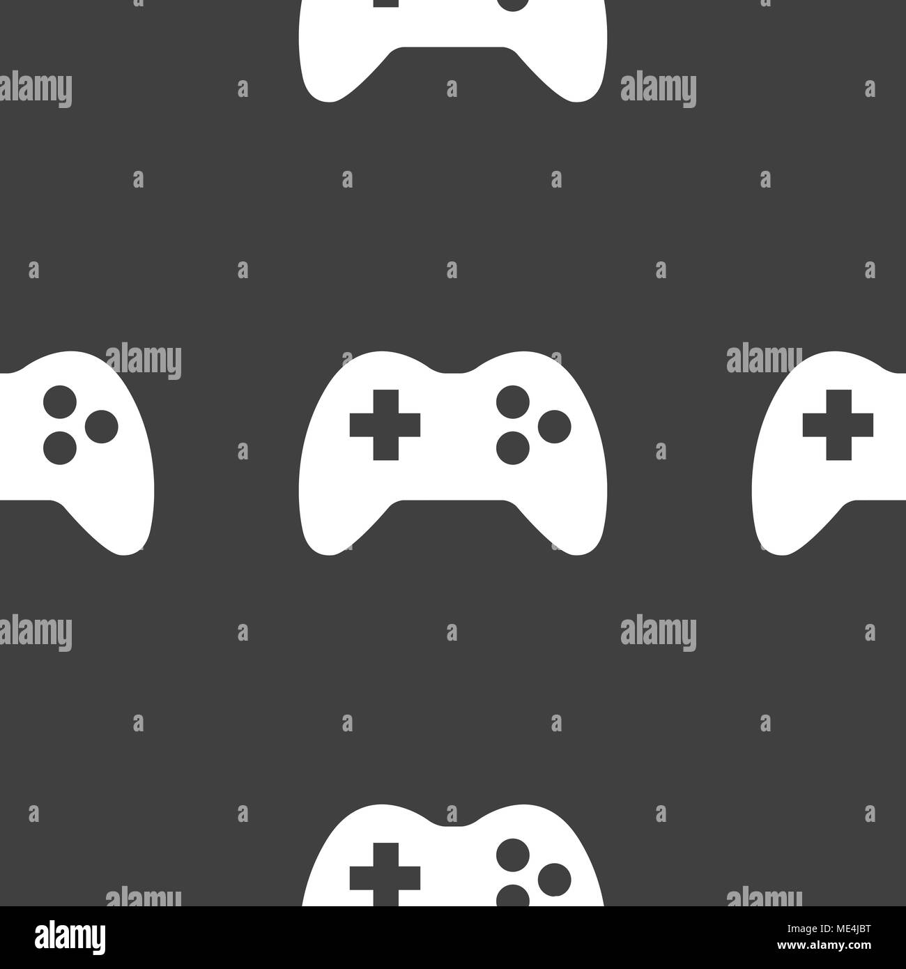 Gaming Joystick web icon. flat design. Seamless pattern. Vector EPS10 ...