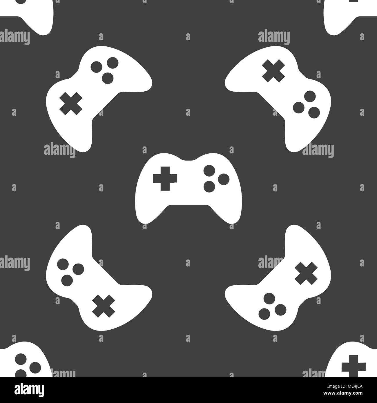 Gaming Joystick web icon. flat design. Seamless pattern. Vector EPS10 Stock Vector Image & Art ...