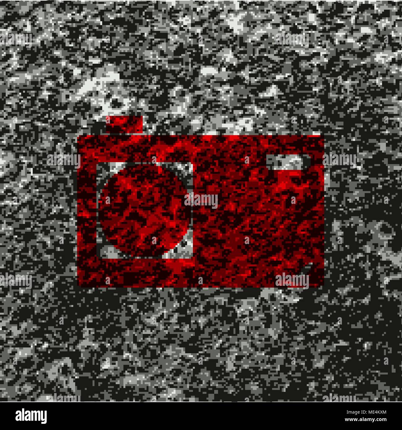 Photo camera icon symbol on a concrete wall. Vector illustration Stock ...
