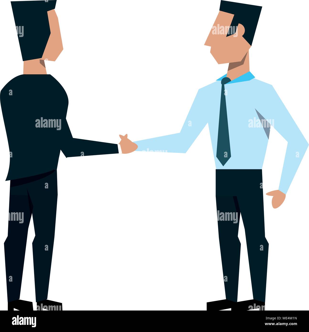 Businessmen Shaking Hands Stock Vector Images - Alamy