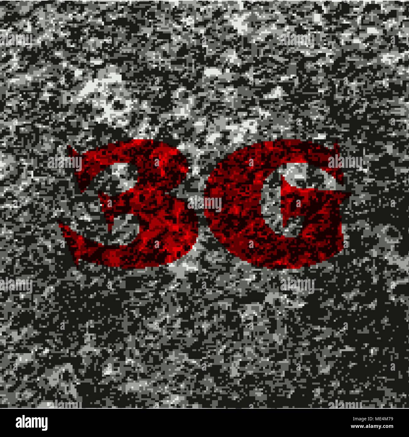 3G icon symbol on a concrete wall. Vector illustration Stock Vector ...