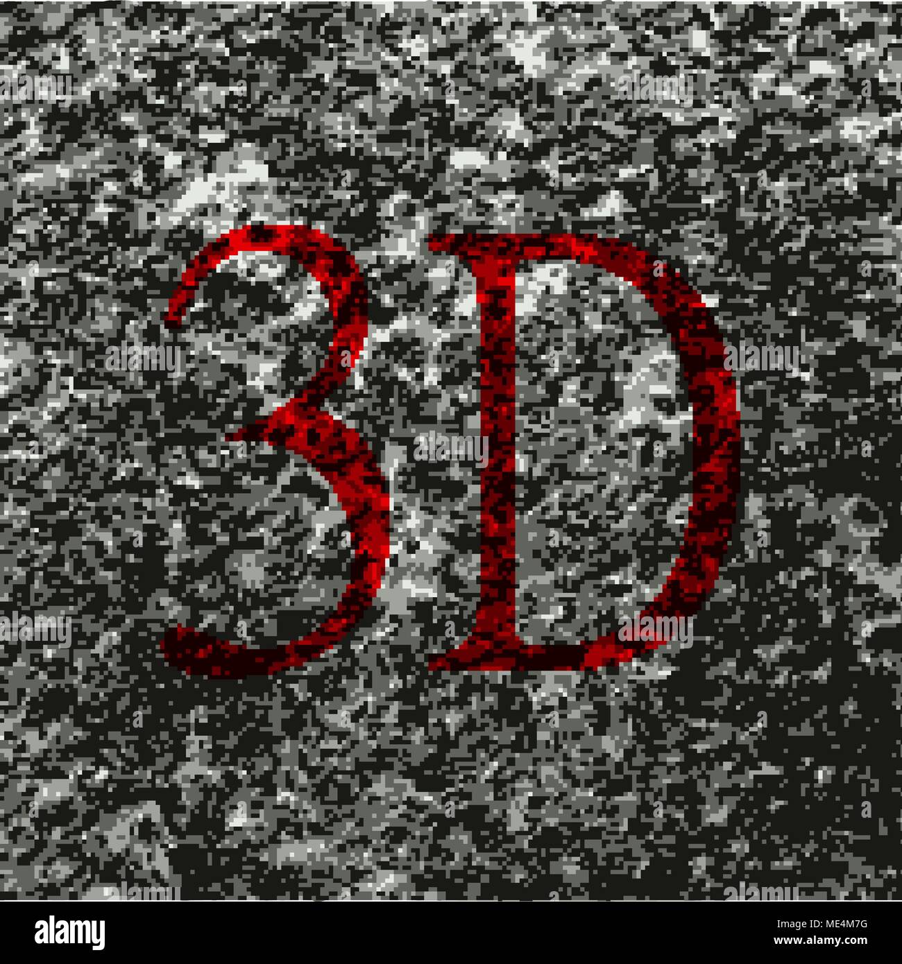 3D icon symbol on a concrete wall. Vector illustration Stock Vector ...