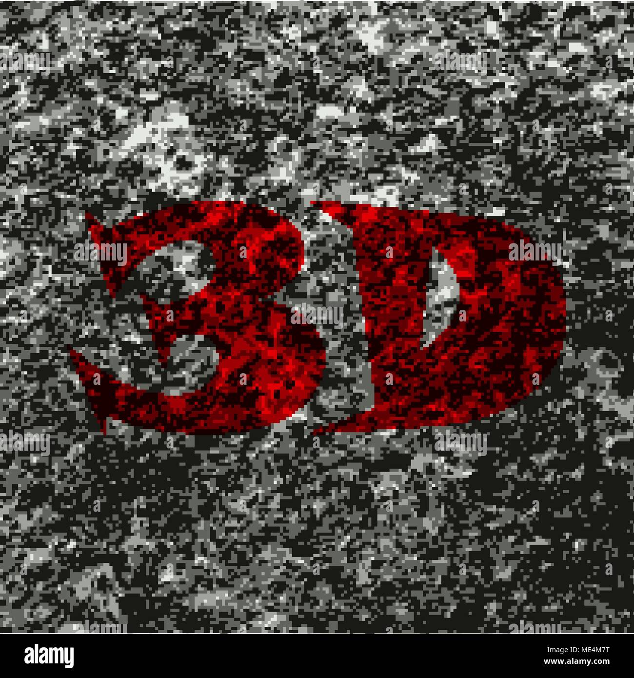 3D icon symbol on a concrete wall. Vector illustration Stock Vector ...